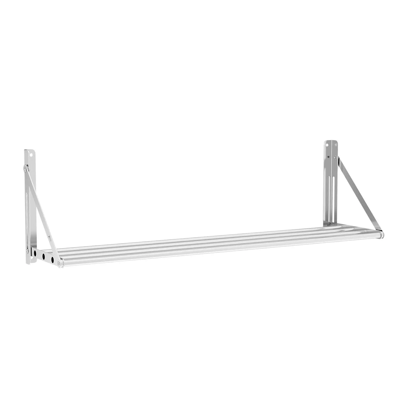 Wall Shelf - folding - tube style - 120 x 30 cm - 40 kg - stainless ...